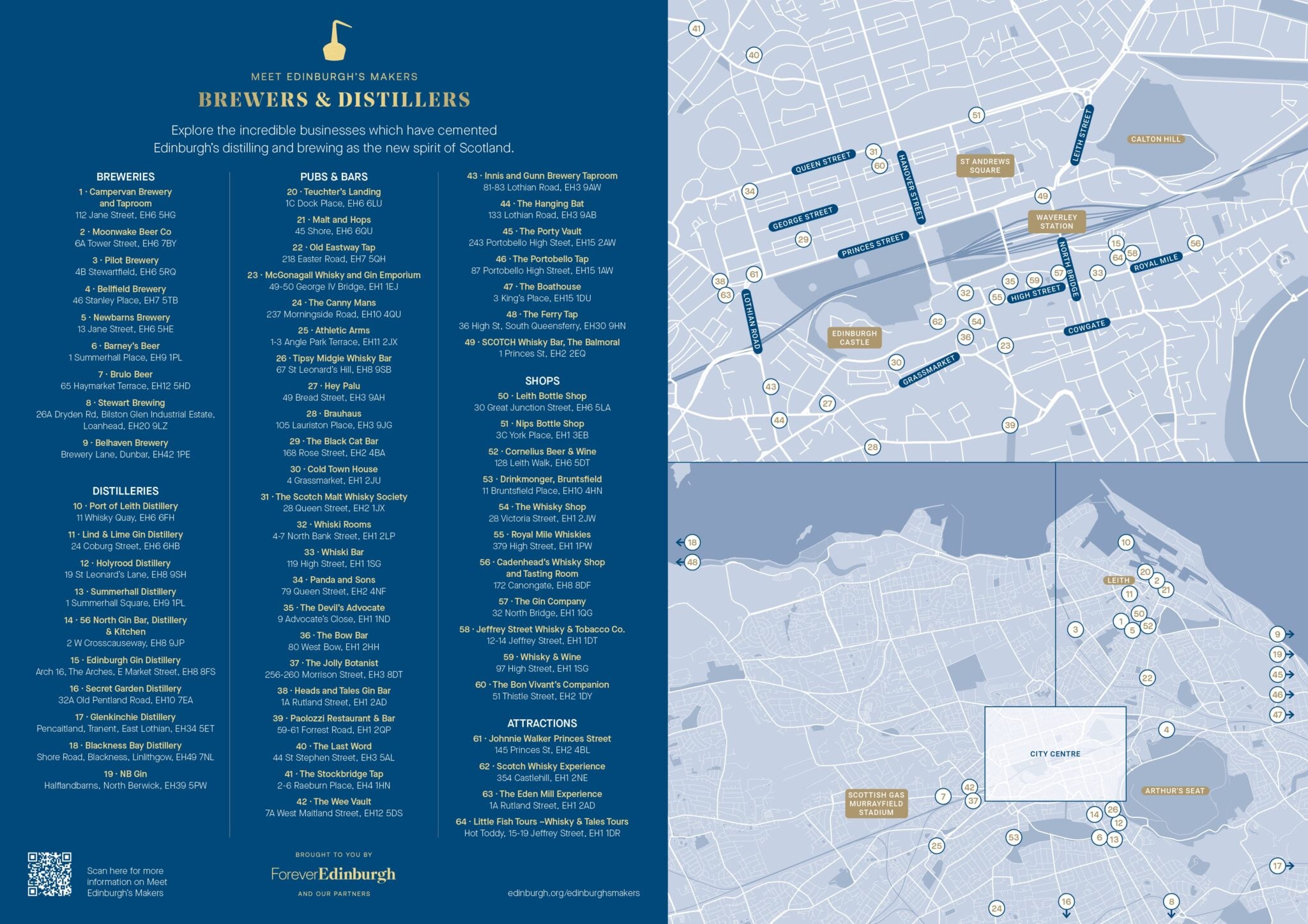 Maps and brochures - Forever Edinburgh